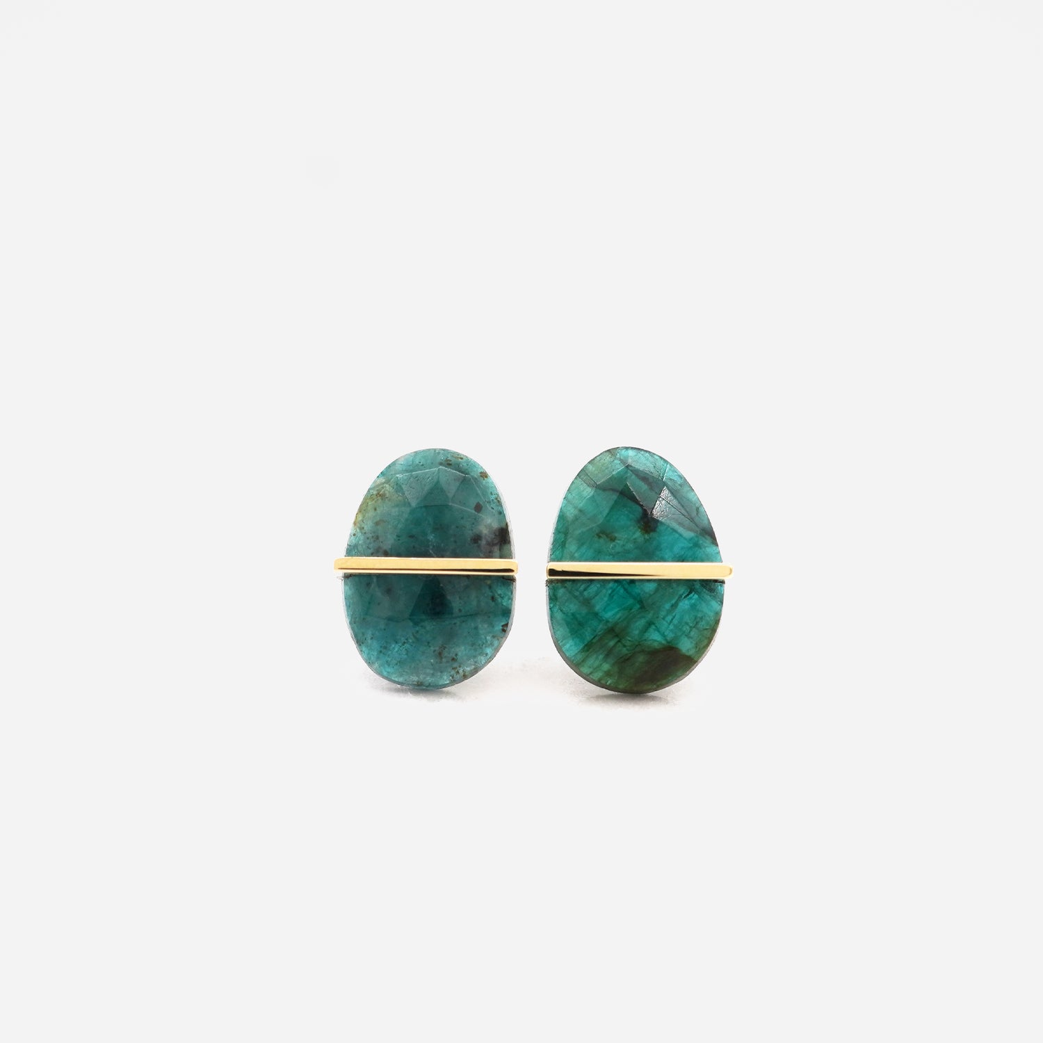 BAND EARRING GRANDIDIERITE #2775_januka jewelry